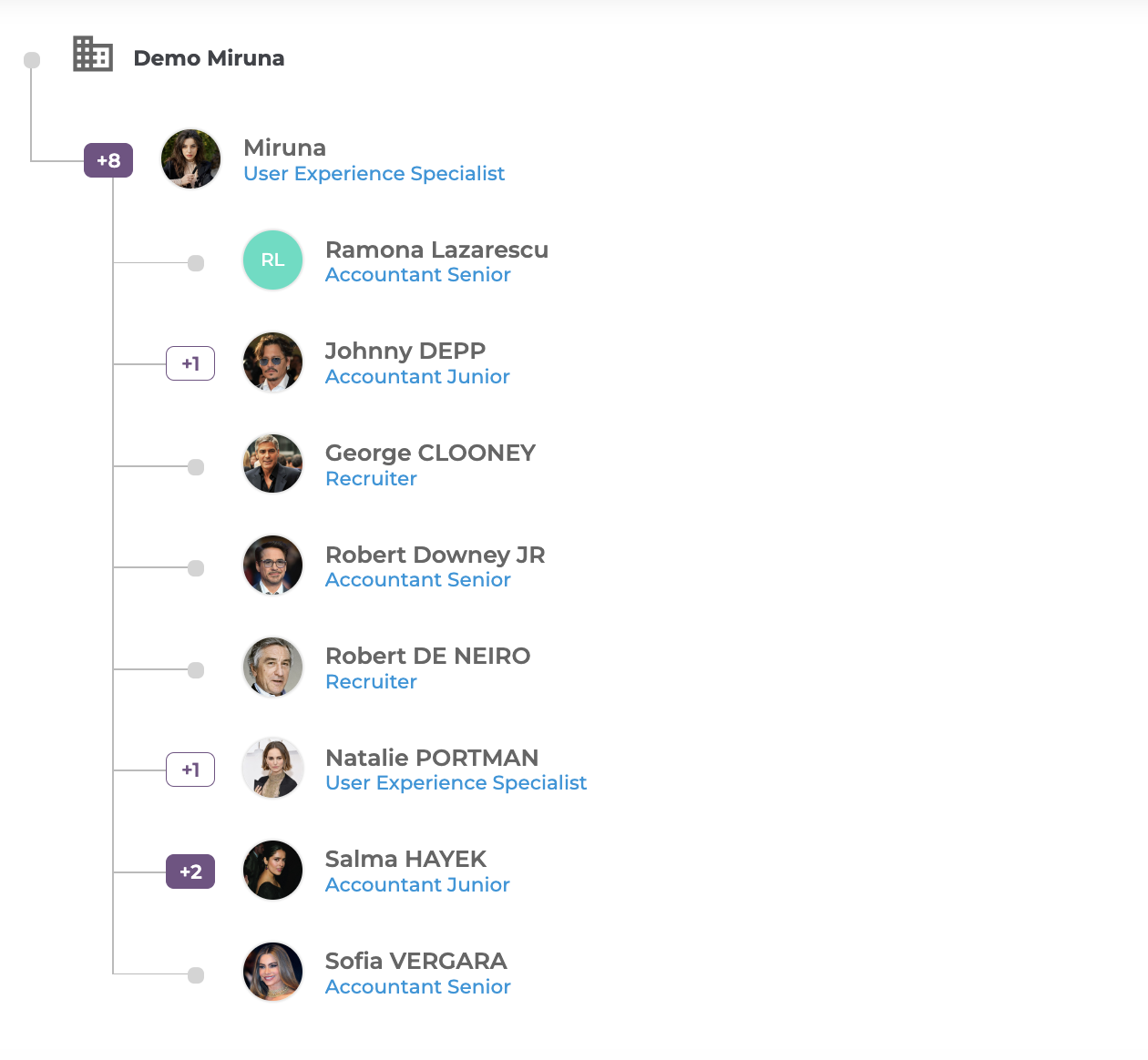 How to set up the Organisational Chart
